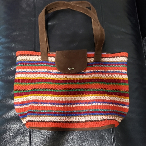 Peru | Bags | 44 Peru Multi Colored Woven Tote Bag | Poshmark